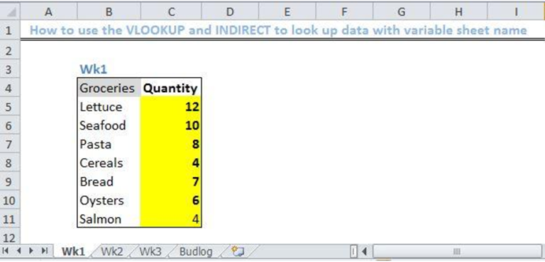 How to Lookup with Variable Sheet Name | Excelchat