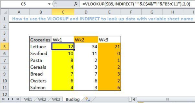 How to Lookup with Variable Sheet Name | Excelchat