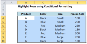 Use Conditional Formatting to Highlight a Row or Column | Excelchat