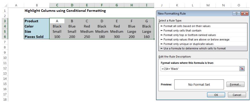 Use Conditional Formatting To Highlight A Row Or Column Excelchat