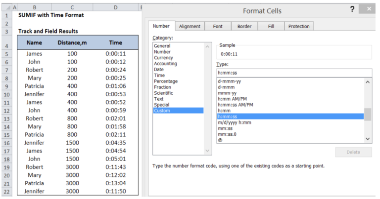 A Guide on Using SUMIF with the Time Format | Excelchat