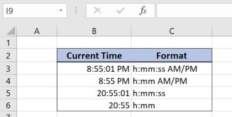 How to Display the Current Time in Excel | Excelchat