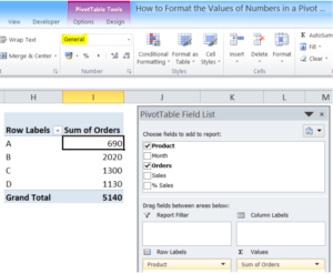 How to Format the Values of Numbers in a Pivot Table | Excelchat