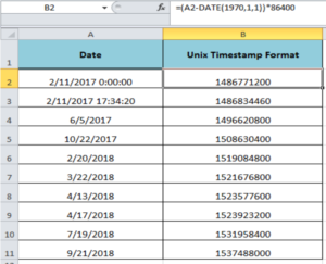 How to Convert a Date to Unix Format in Excel | Excelchat