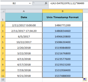 How to Convert a Date to Unix Format in Excel | Excelchat