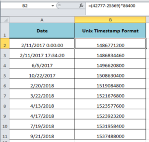 How to Convert a Date to Unix Format in Excel | Excelchat
