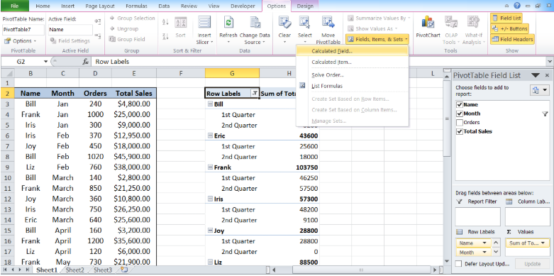 How to Calculate Pivot Table Data | Excelchat