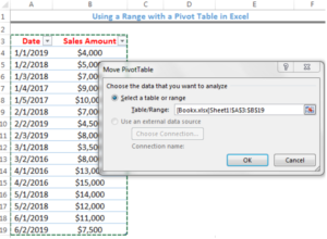 Using a Range with a Pivot Table in Excel | Excelchat