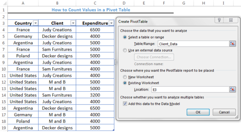 How to Count Values in a Pivot Table | Excelchat