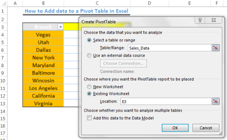 How to Add Data to a Pivot Table in Excel | Excelchat