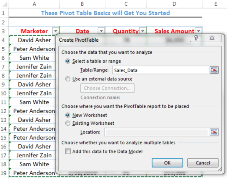 These Pivot Table Basics will Get You Started | Excelchat