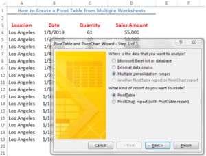 How to Create a Pivot Table from Multiple Worksheets | Excelchat