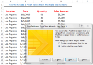 How to Create a Pivot Table from Multiple Worksheets | Excelchat