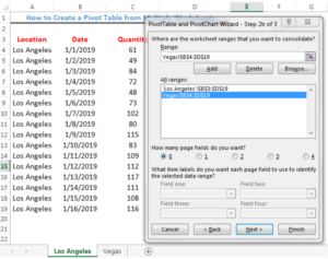 How to Create a Pivot Table from Multiple Worksheets | Excelchat