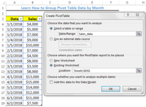 Learn How to Group Pivot Table Data by Month | Excelchat