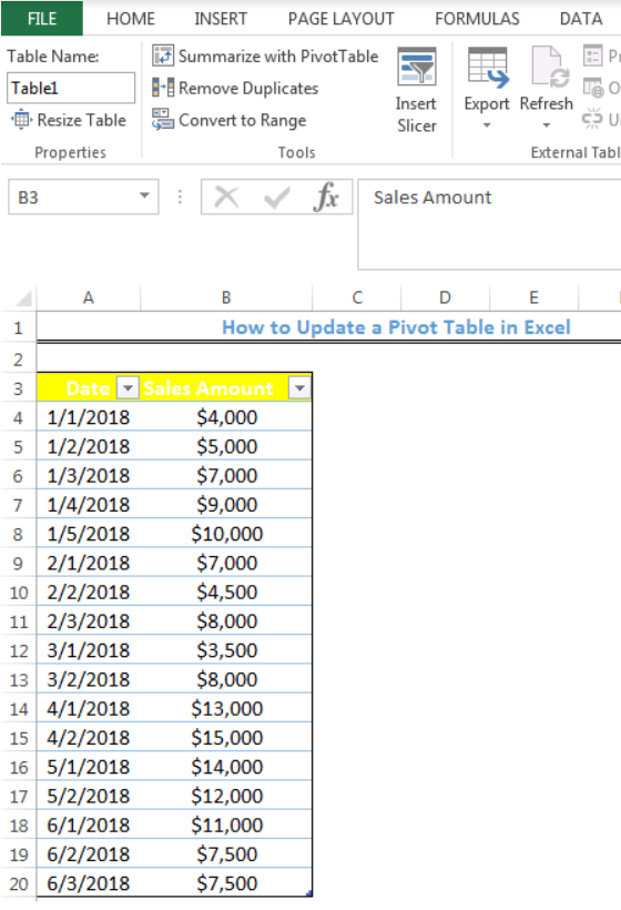 Here is How to Update a Pivot Table in Excel | Excelchat