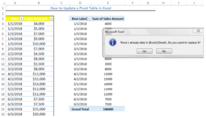 Here is How to Update a Pivot Table in Excel | Excelchat