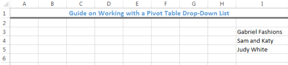 Here is a Guide on Working with a Pivot Table Drop Down List | Excelchat