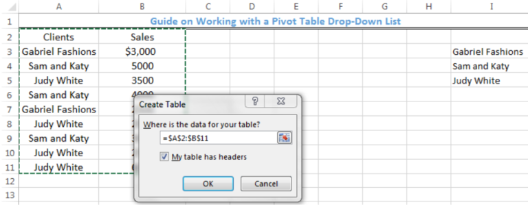 Here is a Guide on Working with a Pivot Table Drop Down List | Excelchat