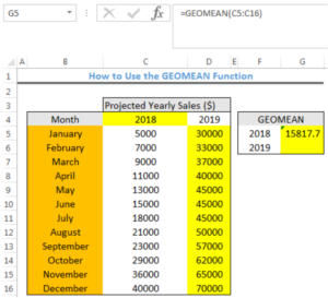 How to Calculate the Geometric Mean in Excel | Excelchat