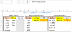 Here is How to Use Excel's MATCH Function | Excelchat