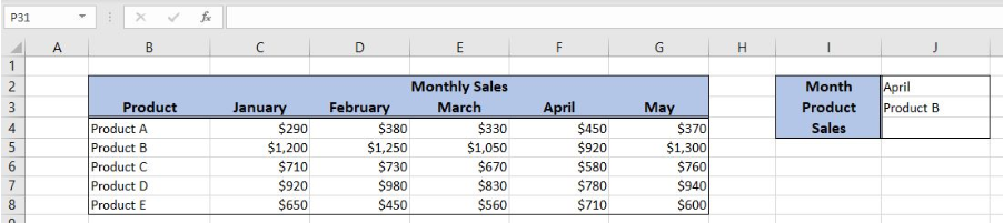 Learn How to Perform a Two Dimensional Lookup in Excel | Excelchat