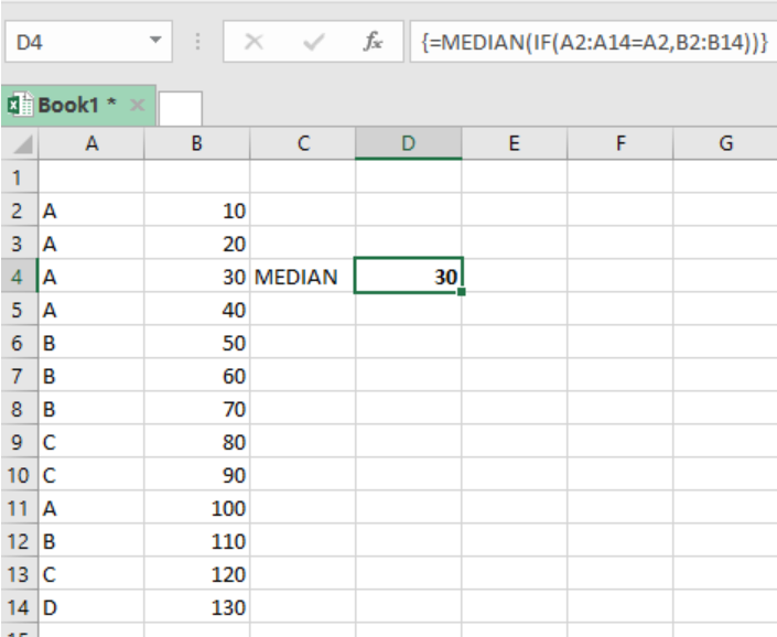 Learn How to Use MEDIAN and IF to Find the Median When There are ...