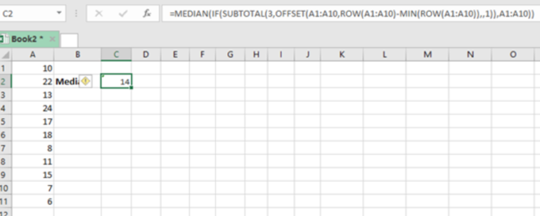 Here Is How You Can Calculate The Median In Excel Using The Subtotal Function Excelchat