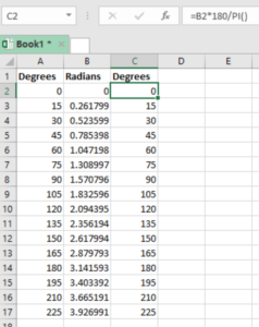 How to Put Excel in Degrees Mode | Excelchat