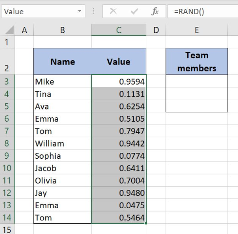 Learn How to Extract Random Data in an Excel Spreadsheet | Excelchat