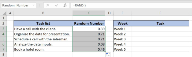 How Do You Create a Random Schedule in Excel? | Excelchat
