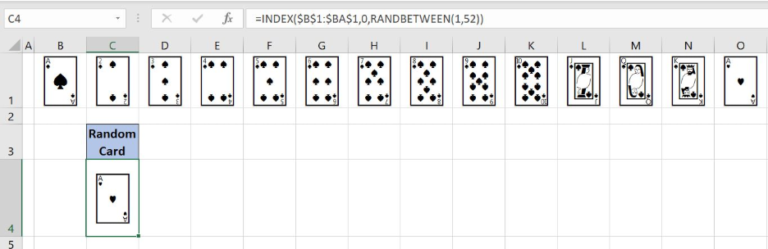 How to Create a Random Playing Card Generator in Excel | Excelchat