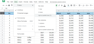 How to Freeze Rows and Columns in Google Sheets and Excel | Excelchat