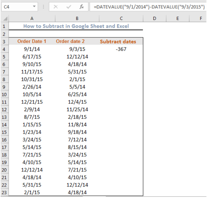 How To Subtract Values From Different Sheets In Excel