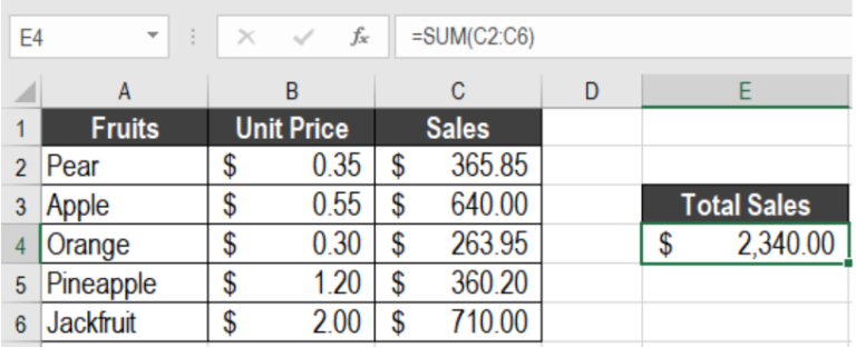 Excel Formula: How to use the Excel SUM function- Excelchat