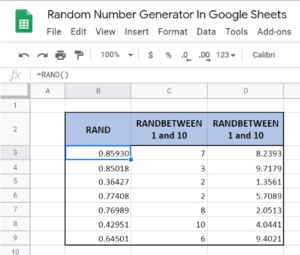 Random Number Generator in Excel and Google Sheets | Excelchat