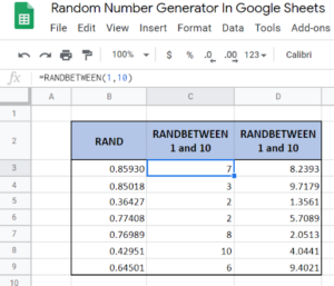 Random Number Generator in Excel and Google Sheets | Excelchat