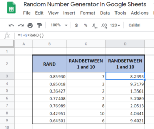 Random Number Generator in Excel and Google Sheets | Excelchat
