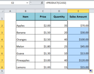 How to Multiply in Excel and Google Sheets | Excelchat