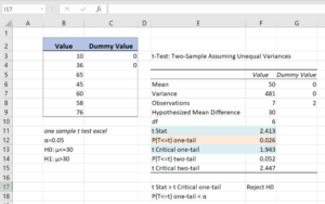 How to Do t Test in Excel | Excelchat