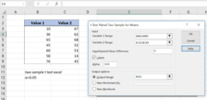 How to Do t Test in Excel | Excelchat