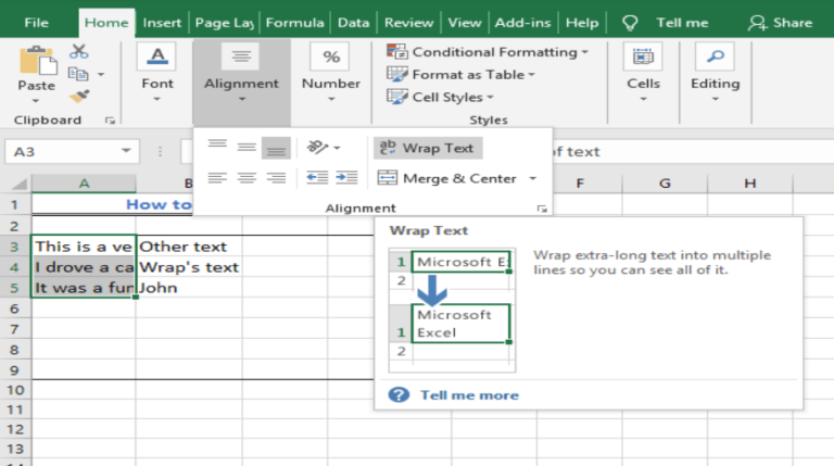 How to wrap text in Excel | Excelchat