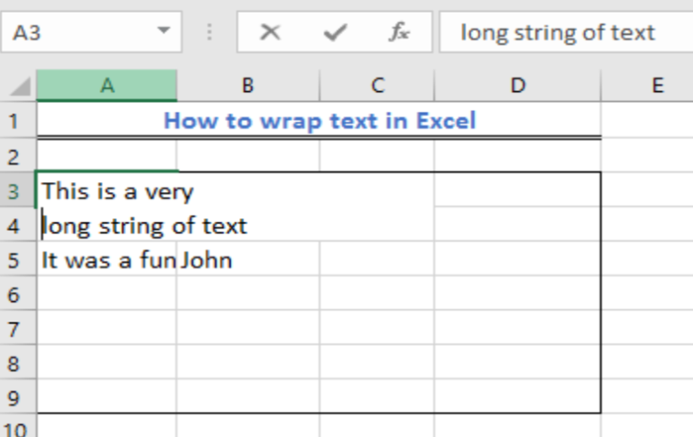 How to wrap text in Excel | Excelchat