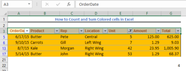 How to Count and Sum Colored Cells in Excel | Excelchat