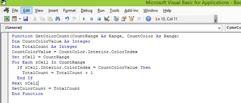 How to Count and Sum Colored Cells in Excel | Excelchat