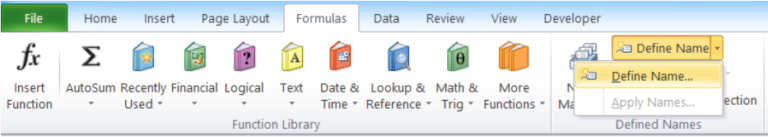 Assign name to cells and range in Excel | Excelchat