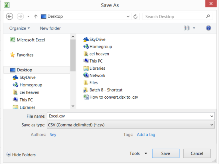 How to convert .xlsx to .csv | Excelchat