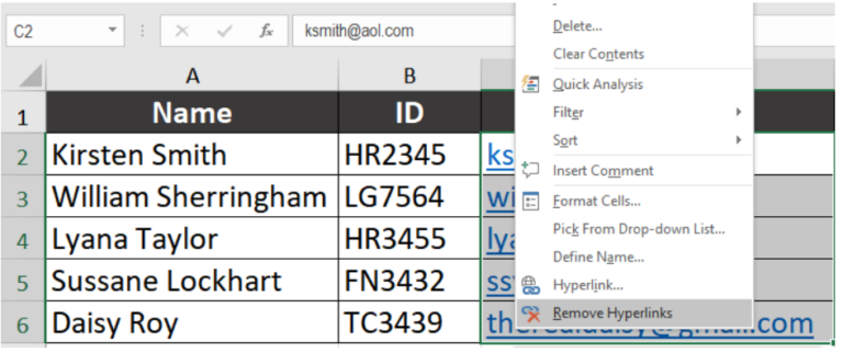 How to Remove Hyperlinks in Google Sheets and Excel | Excelchat