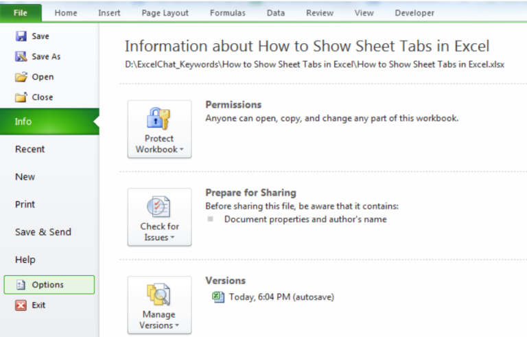 How to Show Sheet Tabs in Excel | Excelchat