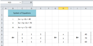 How to Solve the System of Equations in Excel | Excelchat